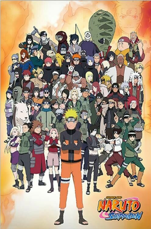 Алмазная картина "Наруто японское аниме" алмазная огранка 40х50 см,40X50CM, белый