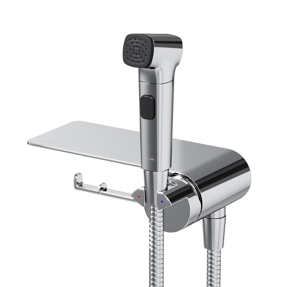 Смеситель для биде Am.Pm Func (F0H8F900), c гигиеническим душем и полкой