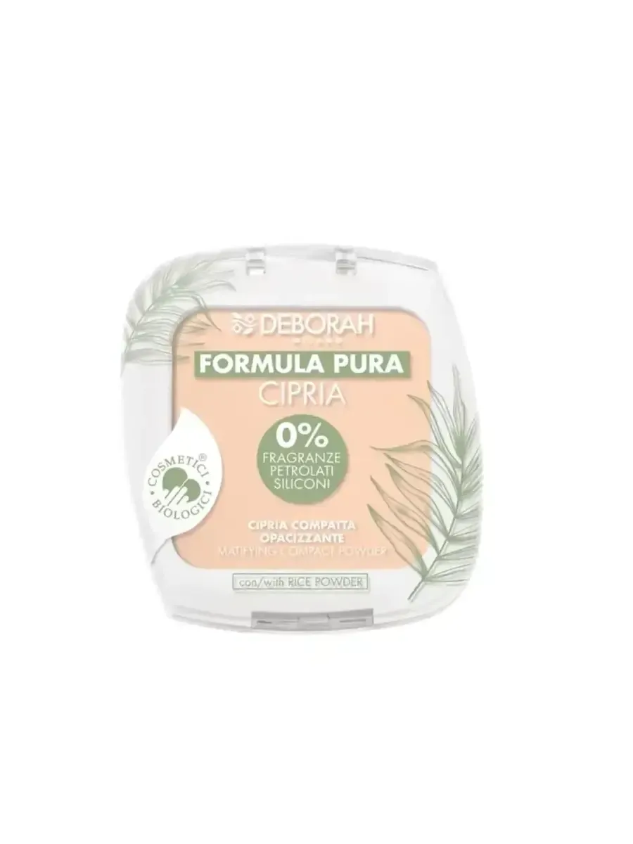 Пудра Deborah Milano Formula Pura Matifying Compact Powder для лица матирующая, 02