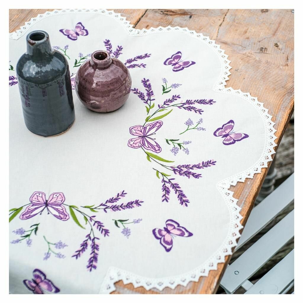 PN-0219165 Набор для вышивания крестом (скатерть) "Лаванда", Vervaco