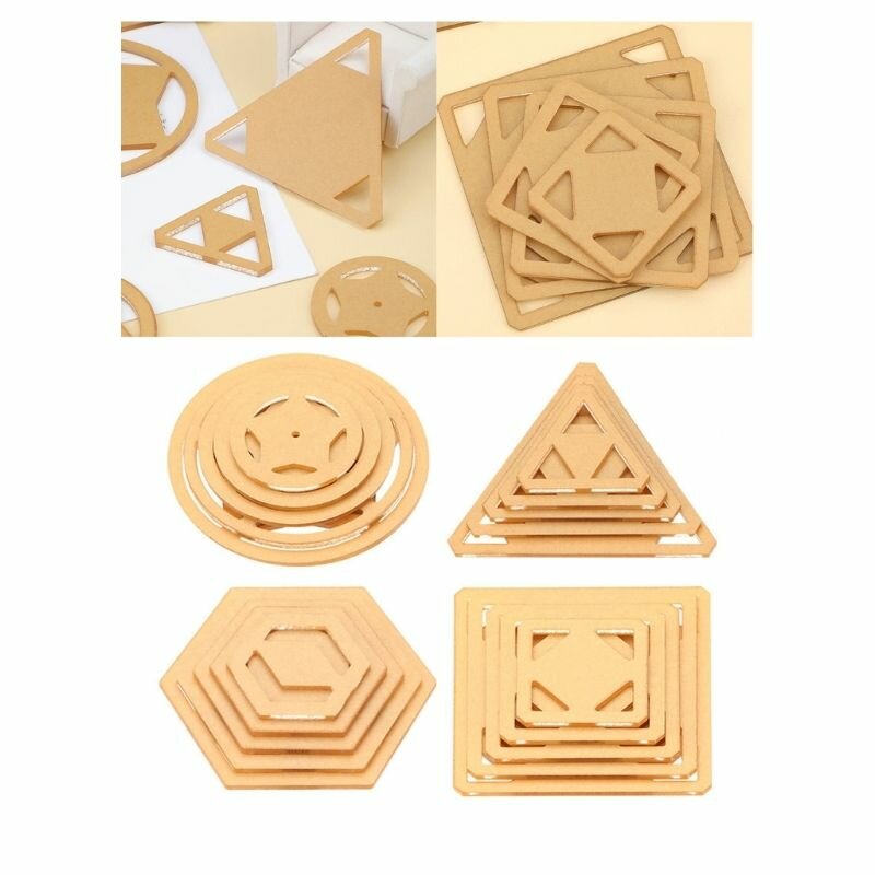 1 набор из 5 штук, инструмент для создания шаблона пэчворка своими руками-шестиугольник