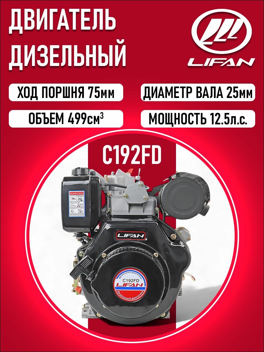 Двигатель LIFAN C192FD