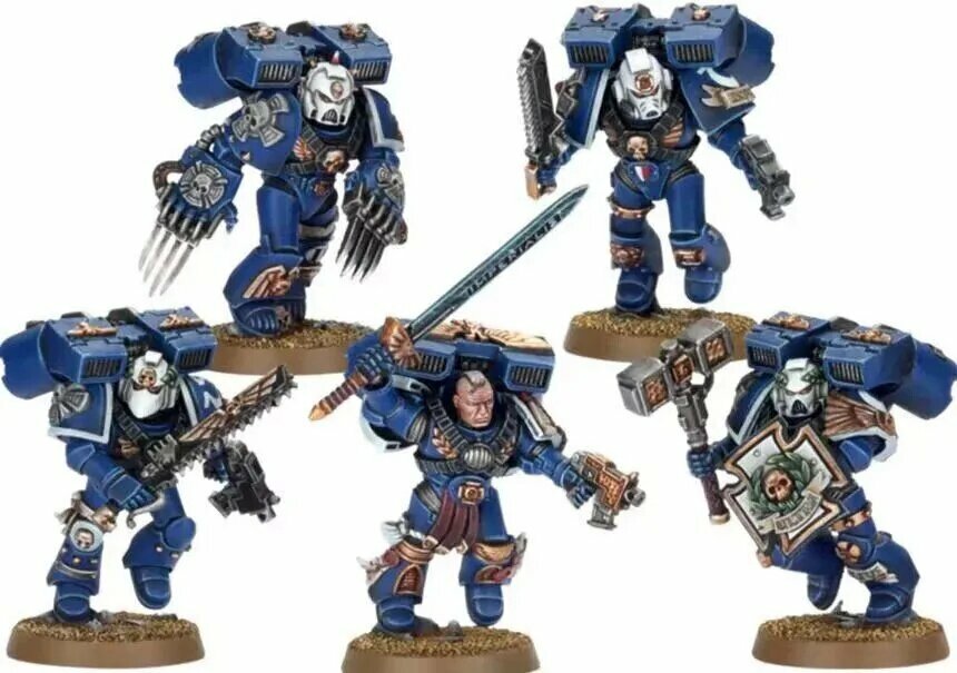 Смола вархаммер 40000 миниатюра Warhammer 40000 SPACE MARINES VANGUARD VETERAN SQUAD миниатюры днд Фигурка для настольной игры