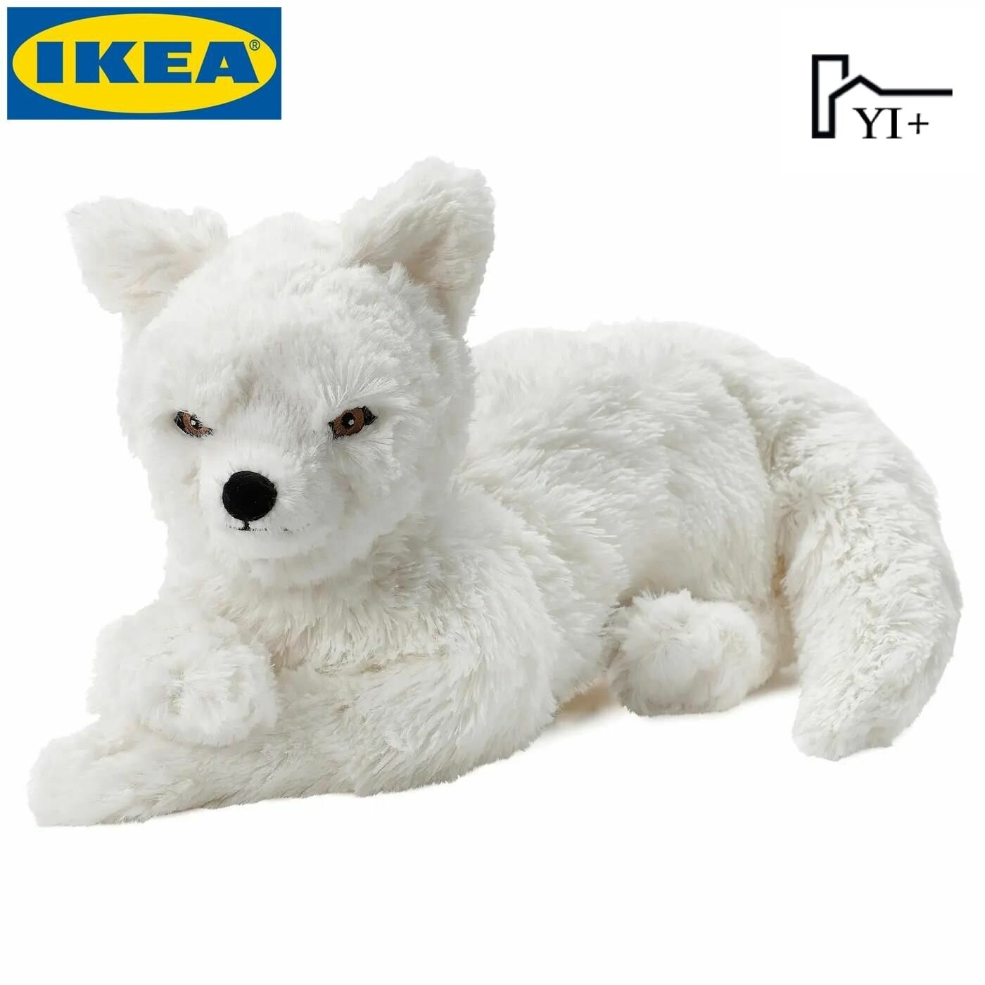 IKEA SKOGSDUVA - мягкая игрушка, белый, 60 см, песец