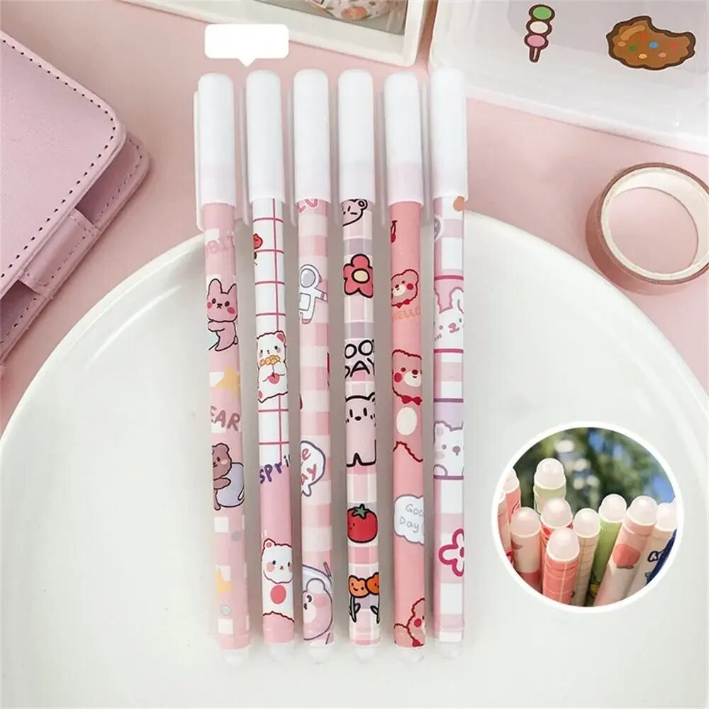 Детские стираемые гелевые ручки синие Розовый, pink bear random 1pc