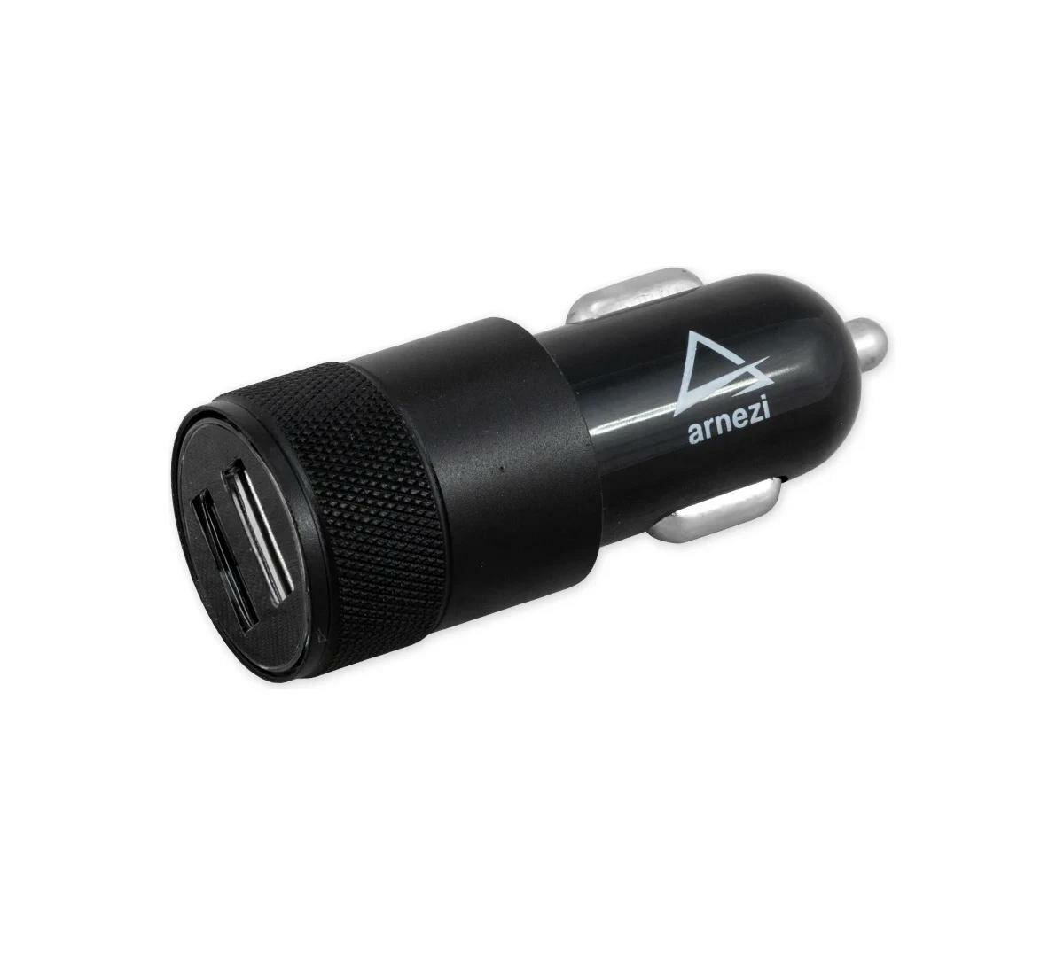 Адаптер автомобильный ARNEZI A0603010, 2хUSB 5В 2.4А, в прикуриватель черный