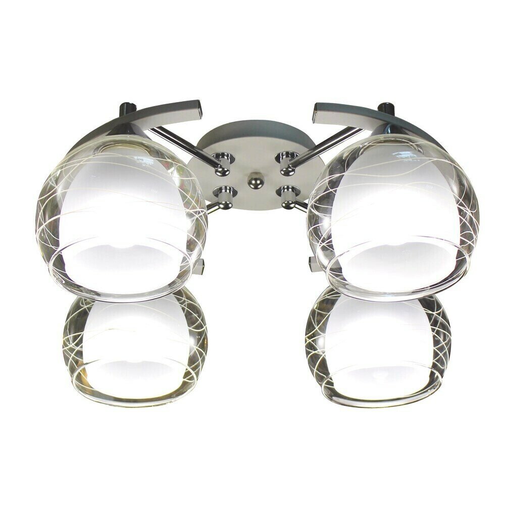 Люстра потолочная Schaffner Maillot E27 160 Вт 16 кв. м (4655-4 WH-CR)