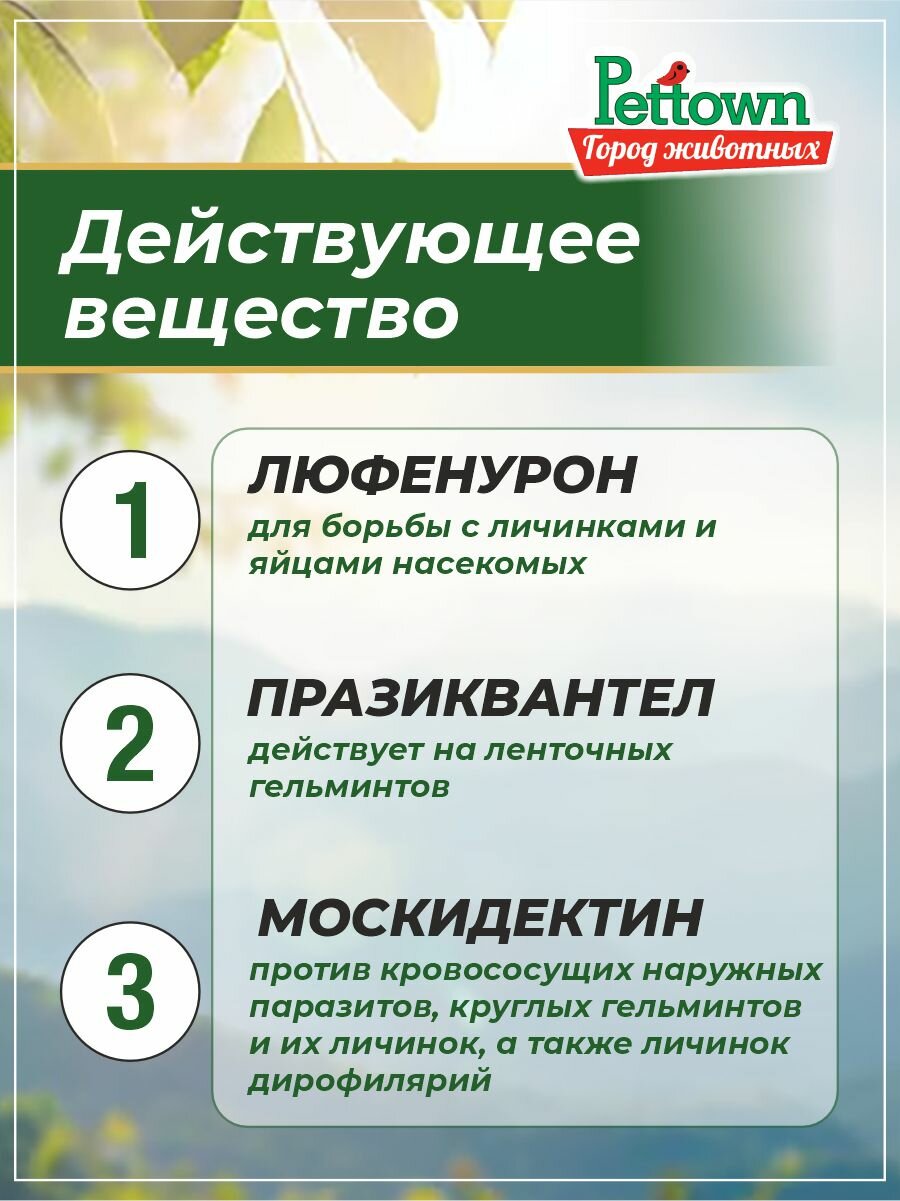 Таблетки для собак и кошек Экопром "Инспектор"( Inspector Quadro Tabs ), от блох и гельминтов, на 2-8 кг, 4 штуки — фото 1