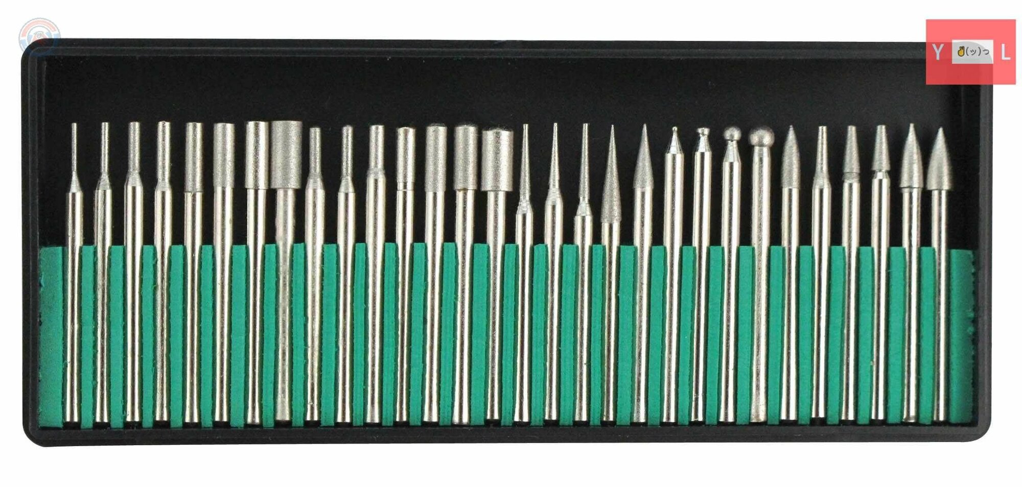 Алмазные шарошки для гравера 3 мм, набор 30 шт, точная шлифовка металла, стекла, керамики, универсальные насадки Dremel, Instabur Tools