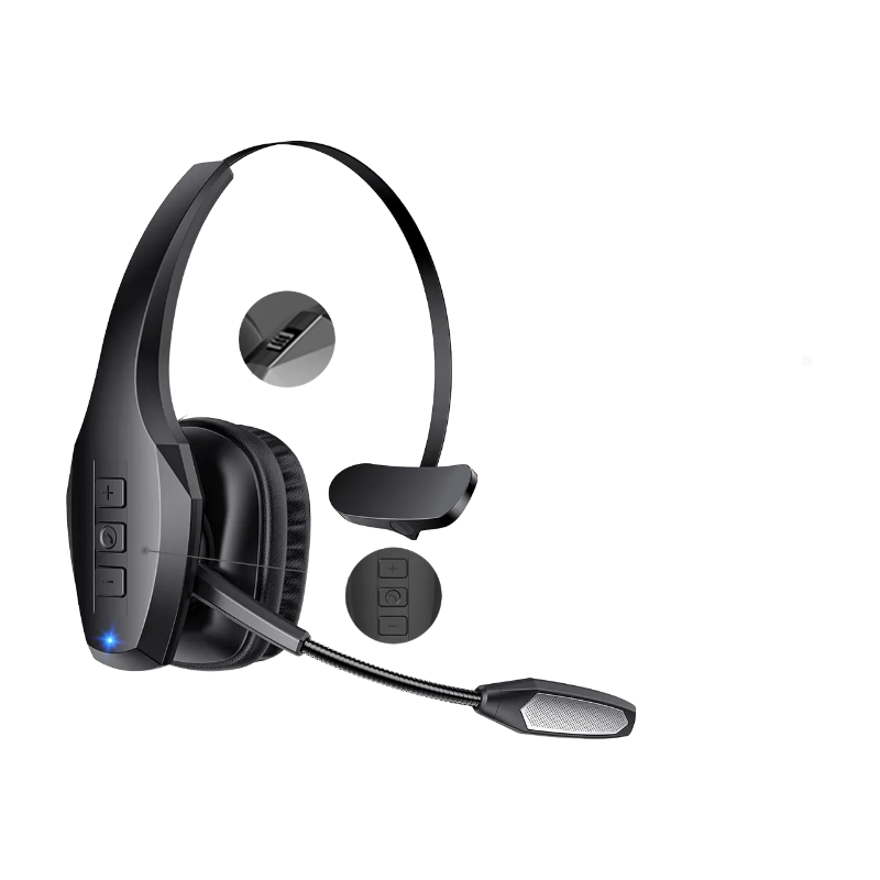 Bluetooth-гарнитура Hands-free Crown для колл-центра с BT5.4, дальностью 30 метров, батареей 300mAh, временем разговора 30-60 часов, воспроизведением музыки 15 часов, зарядкой 2 часа, кабелем USB-C, совместимая с iOS Android macOS Windows