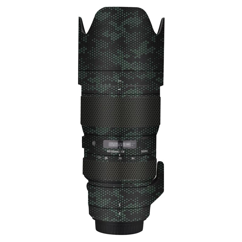 3M Устойчивая к царапинам полная защитная пленка для объективов Canon и Sigma 50-100 мм - зеленый змеиный узор