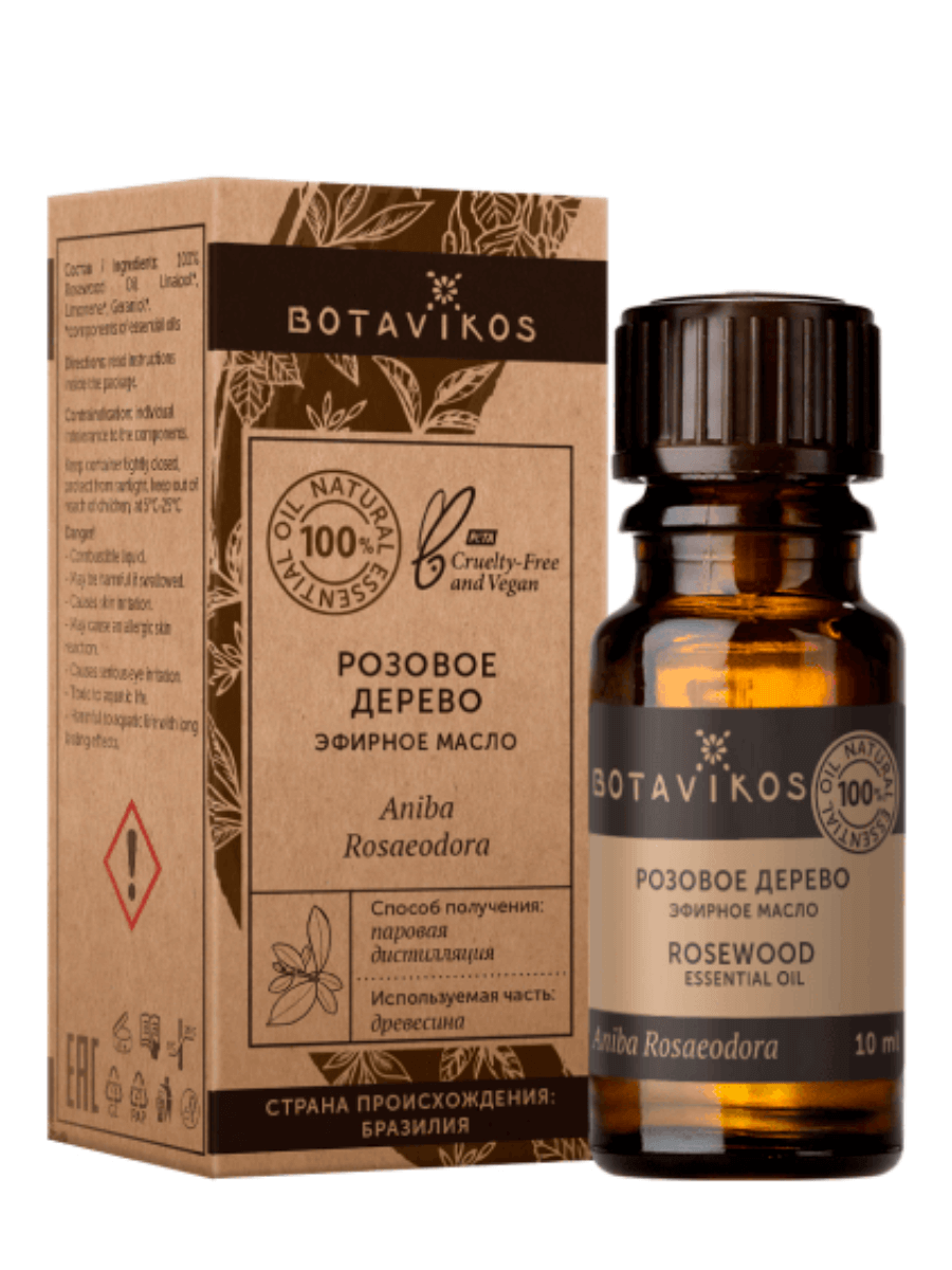 Эфирное масло розового дерева, 10 мл, BOTAVIKOS