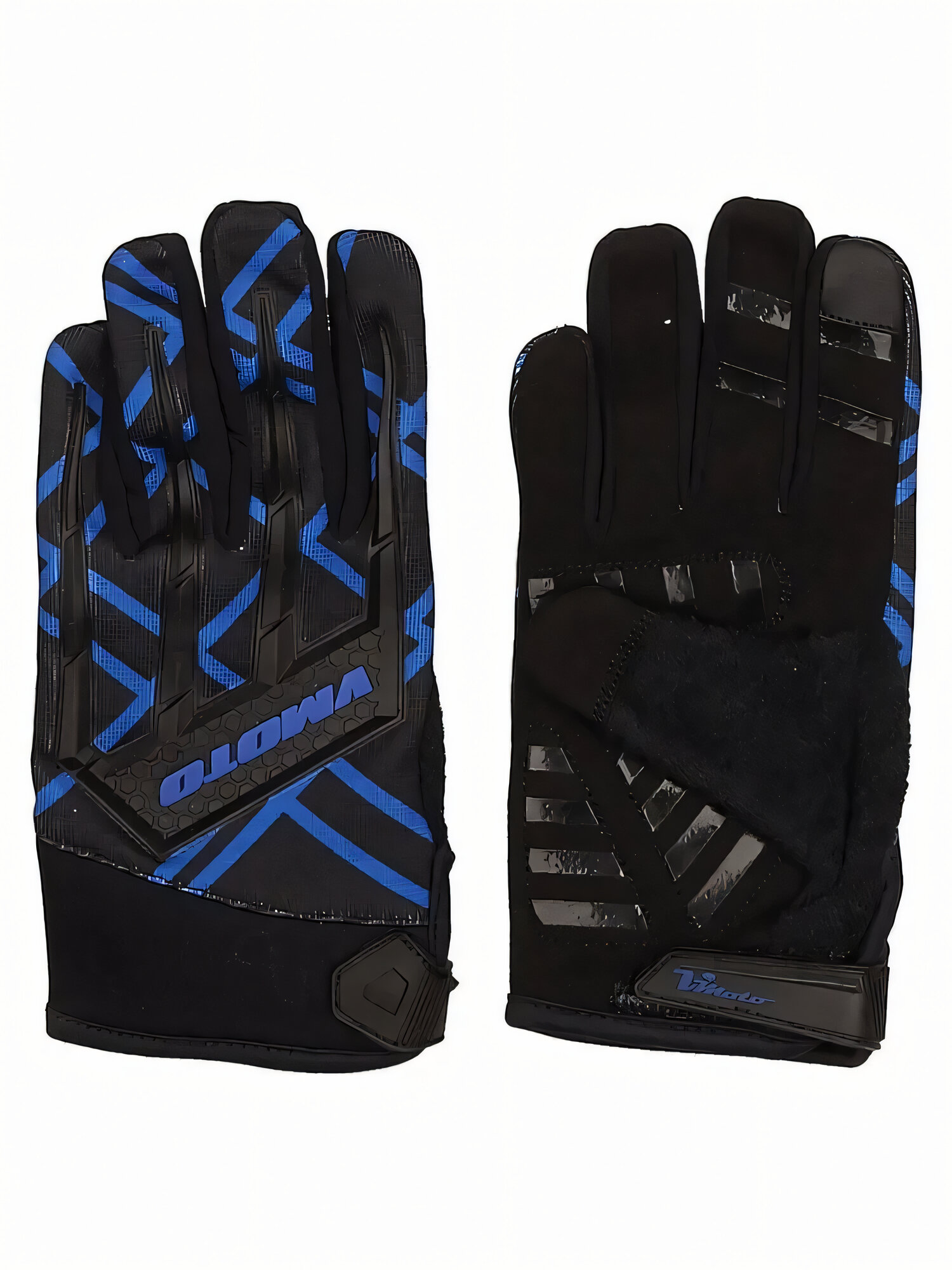 Мотоперчатки Vmoto 1261 Black/Blue XXL, силиконовые вставки на ладонях