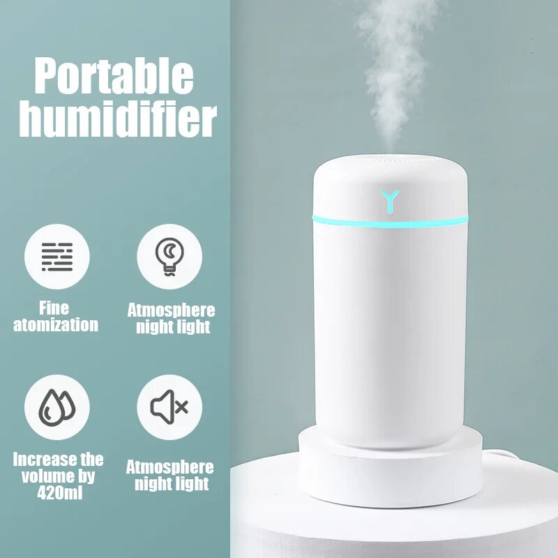 Мини увлажнитель воздуха XINGHUO 420 мл White 420ML