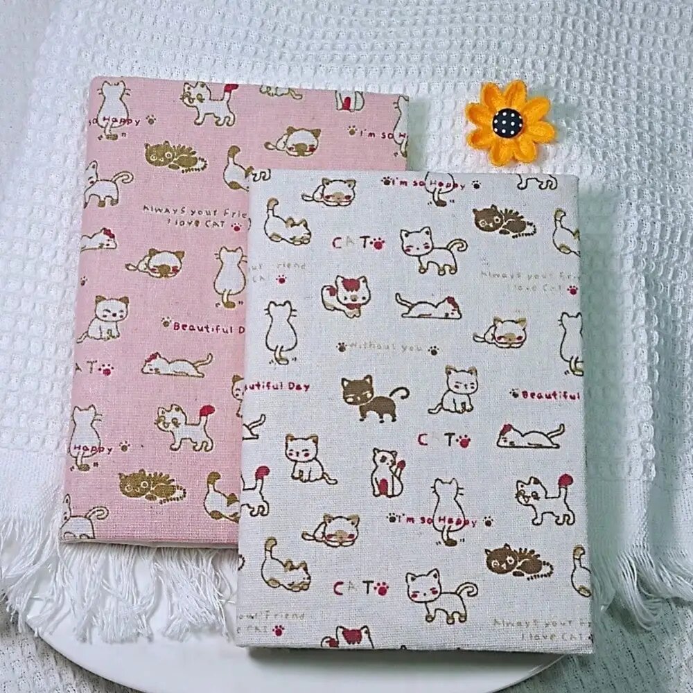 Чехол для блокнота Fromthenon А5/А6 розово-белый с котенком Pink A5