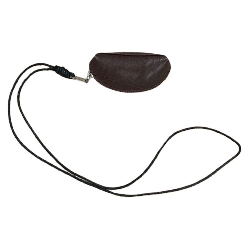 Подвесной шейный кошелек для монет, компактный, портативный, сумка для хранения, защитный чехол для ключей от машины, подвеска в виде сумочки для губной помады-кофейный цвет