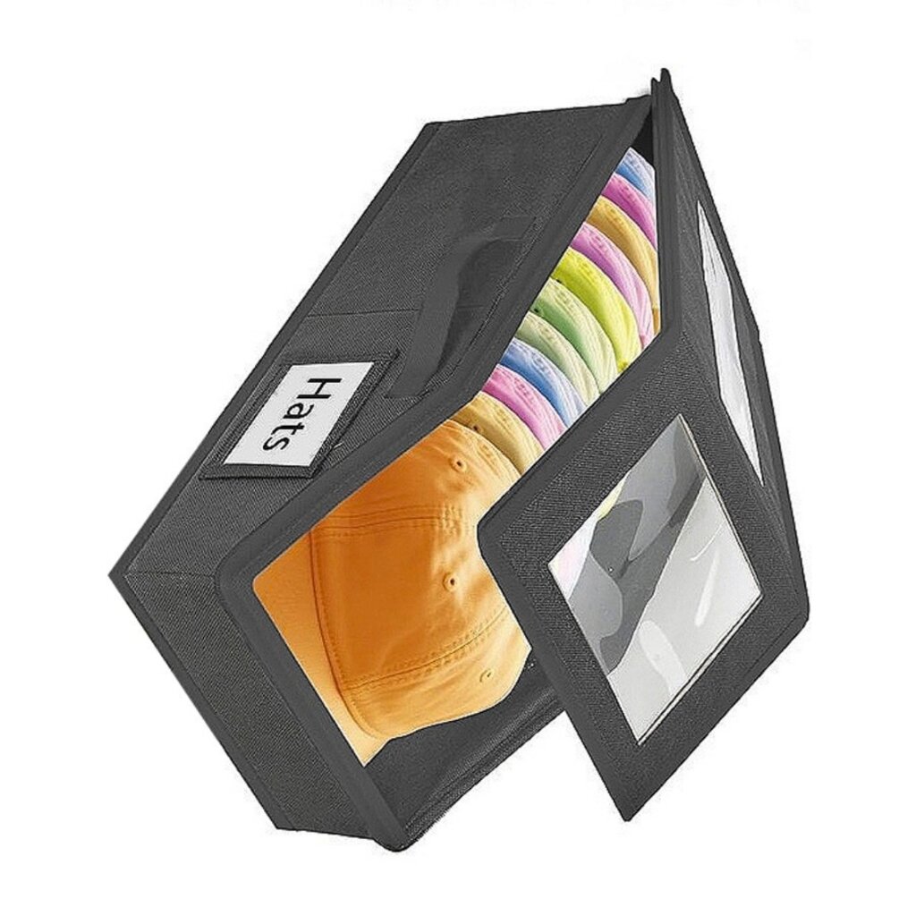 Коробка для хранения шляп Большой емкости Коробка для хранения-Черный