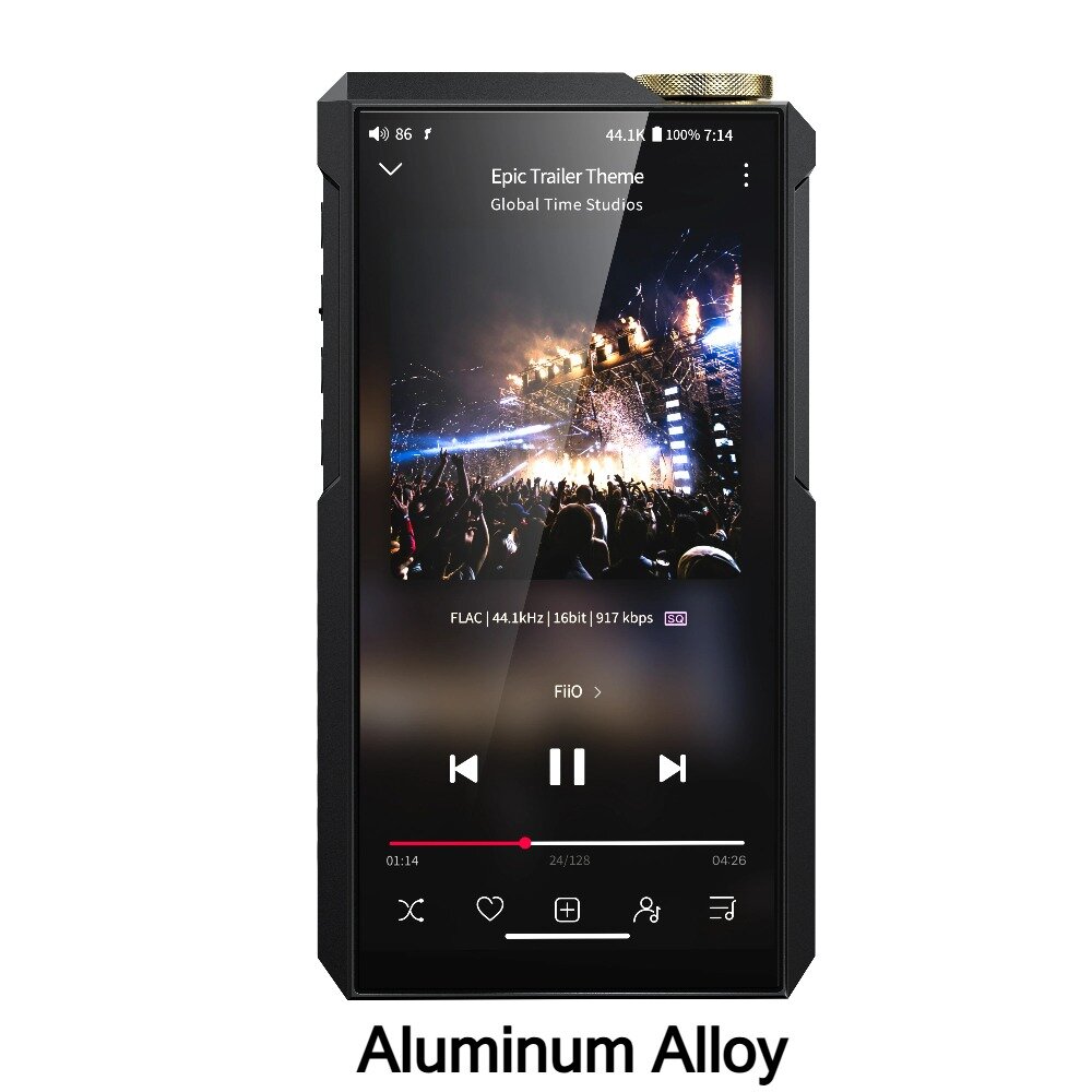 FiiO M27 Музыкальные плееры HiFi для Android с двумя ЦАП QCS6490 ES9039SPRO 3.5/4.4/6.35 выходы в мм (Алюминиевый сплав)