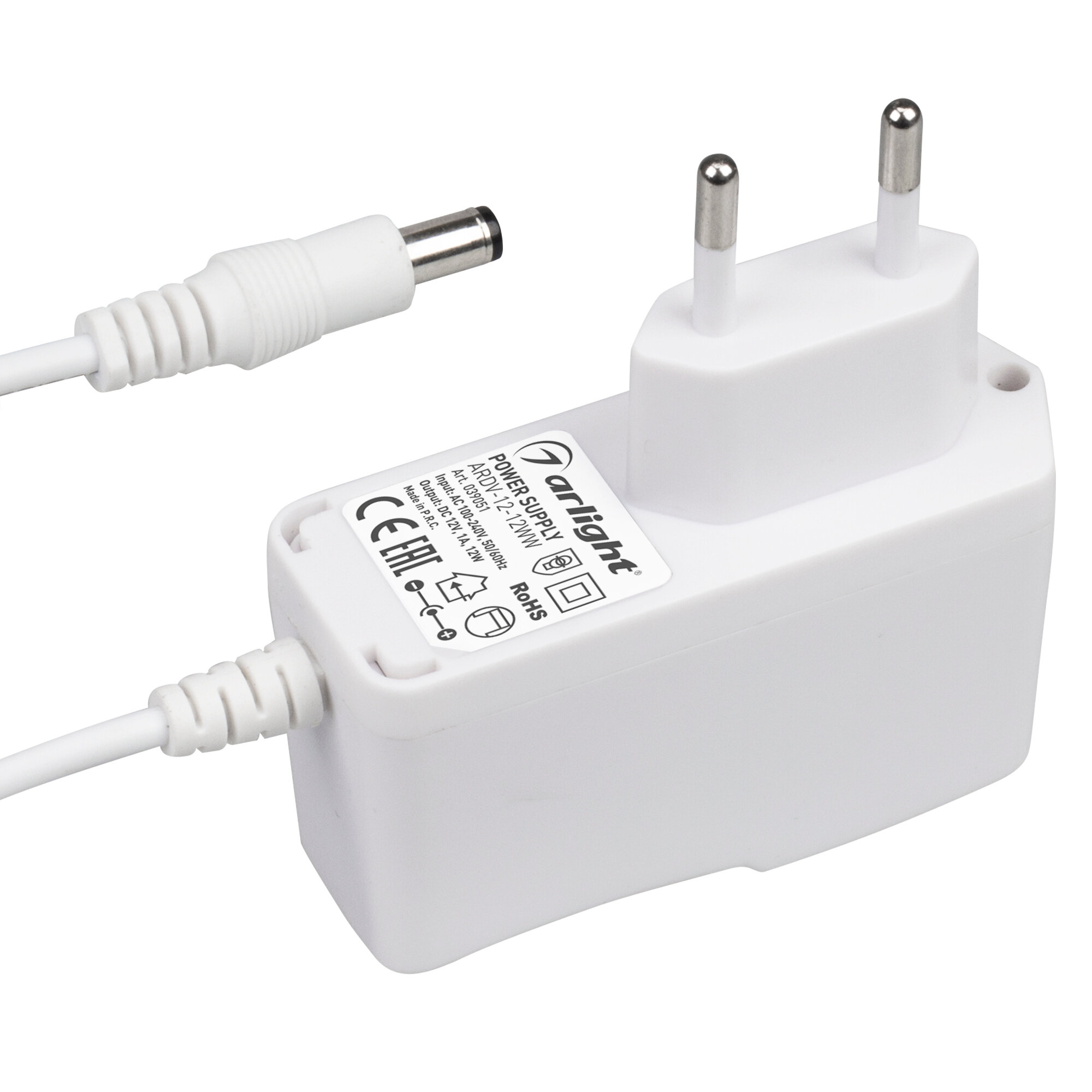 Сетевой адаптер Arlight Блок питания ARDV-12-12WW (12V, 1A, 12W) (Arlight, Адаптер, 3 года)