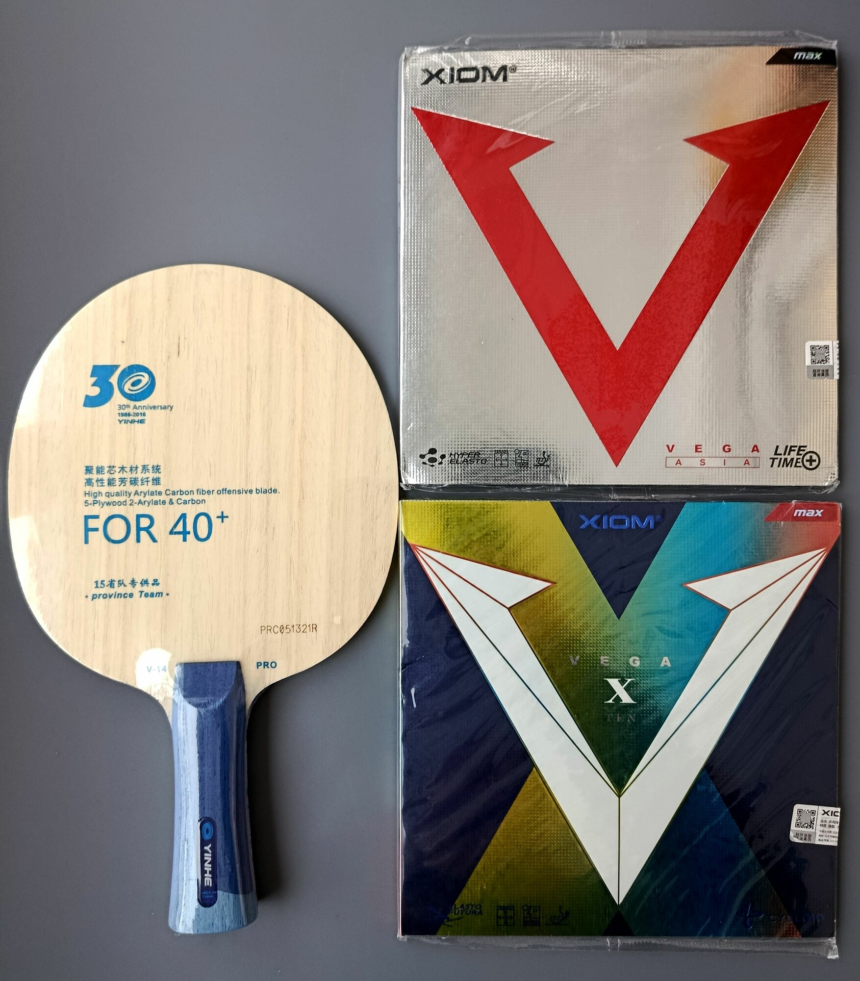 Ручная сборка! Yinhe V14 pro ALC + Vega Asia + Xiom vega X / Ракетка для настольного тенниса