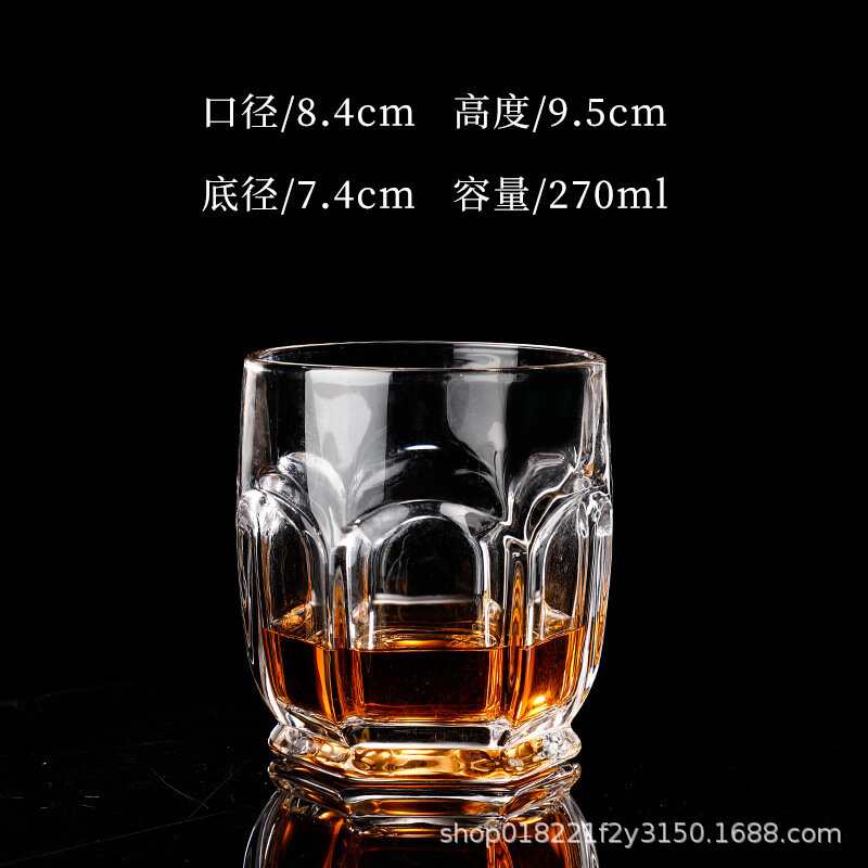 Утолщенная кружка для вина из хрусталя Бытовая винная кружка Кружка для виски костюм Творческий бар Пивная кружка Духи