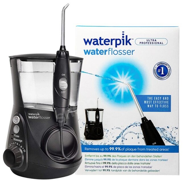 Ирригатор WaterPik WF-662 EU Ultra Professional, 7 насадок, черный.