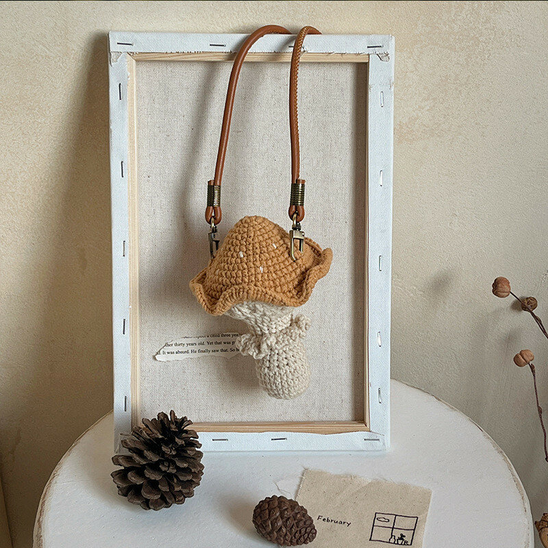 Приятная вязаная детская сумка-гриб универсальный модный аксессуар для повседневного использования, хаки