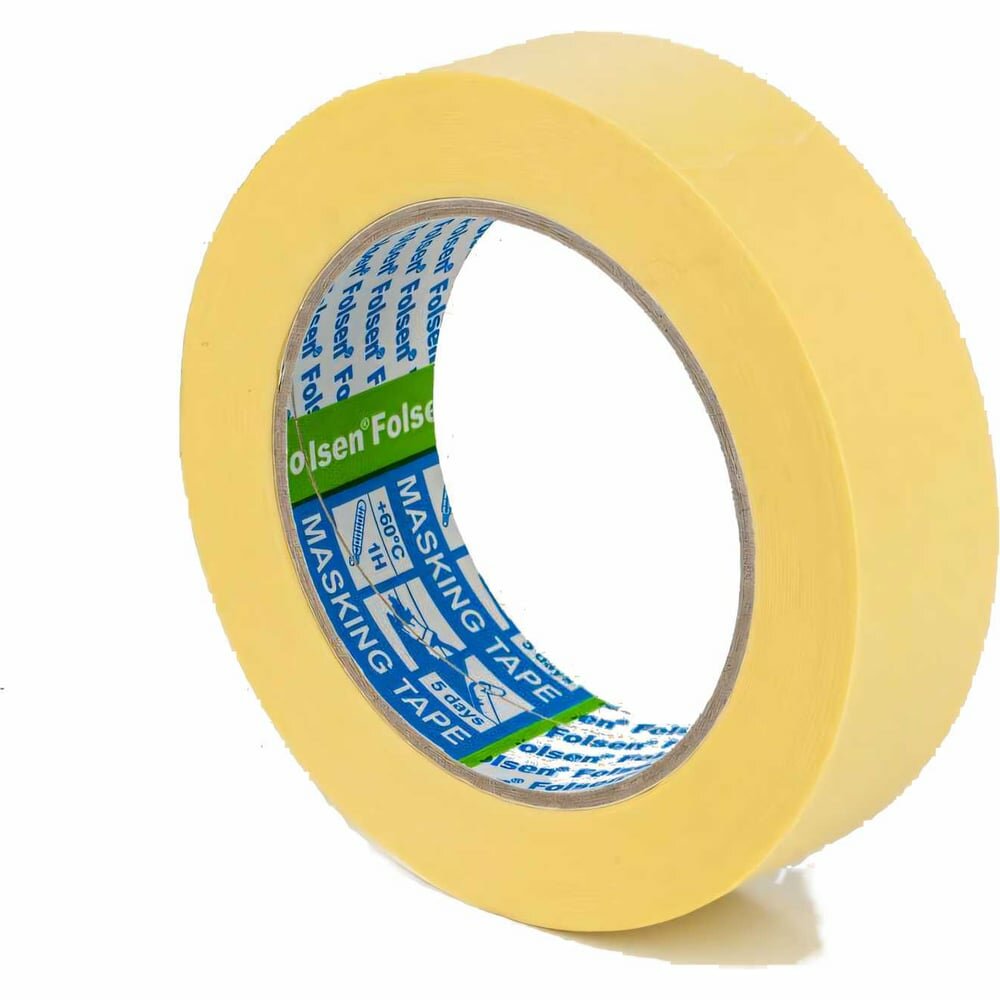 Малярная лента Folsen желтая 80oC 30мм x 50м 02230