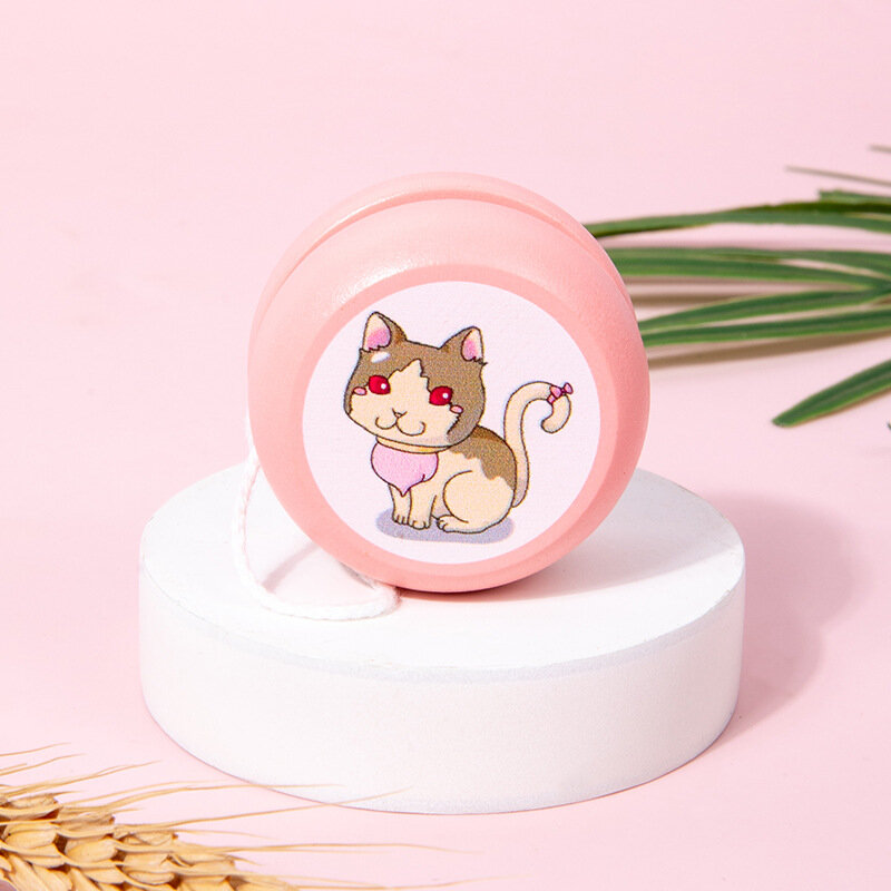 Маленькие котенки йо-йо детские игрушки мультяшные деревянные йо-йо мальчики и ученики начальной школы координируют