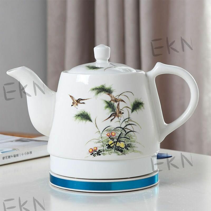 Цзиндэчжэньская керамика, электрический чайник, бело-голубой фарфоровый чайник, 1,2 л, Home Appliance Center1
