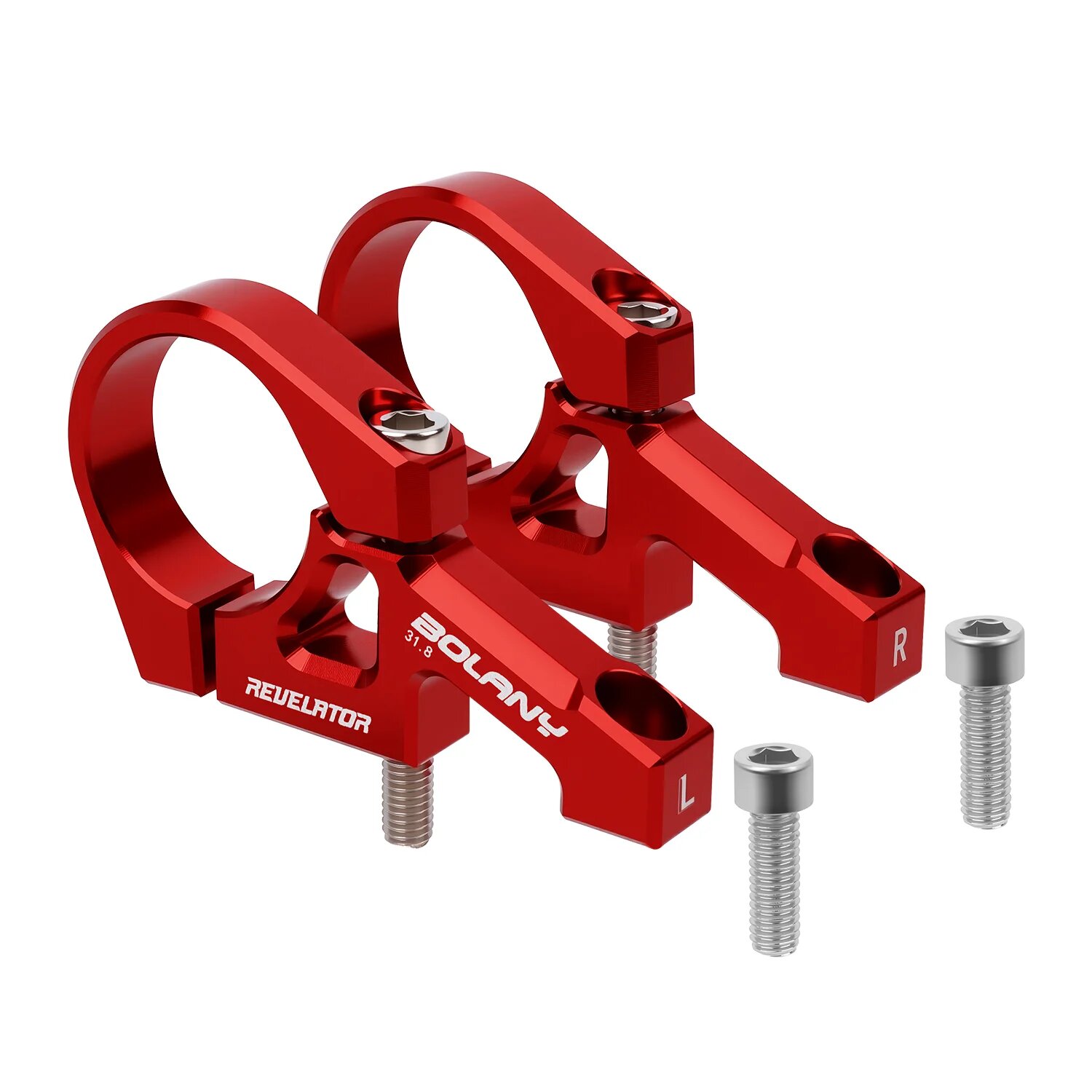 BOLANY Вынос Руля 31.8 мм для MTB из алюминиевого сплава Красный, 31.8mm Red