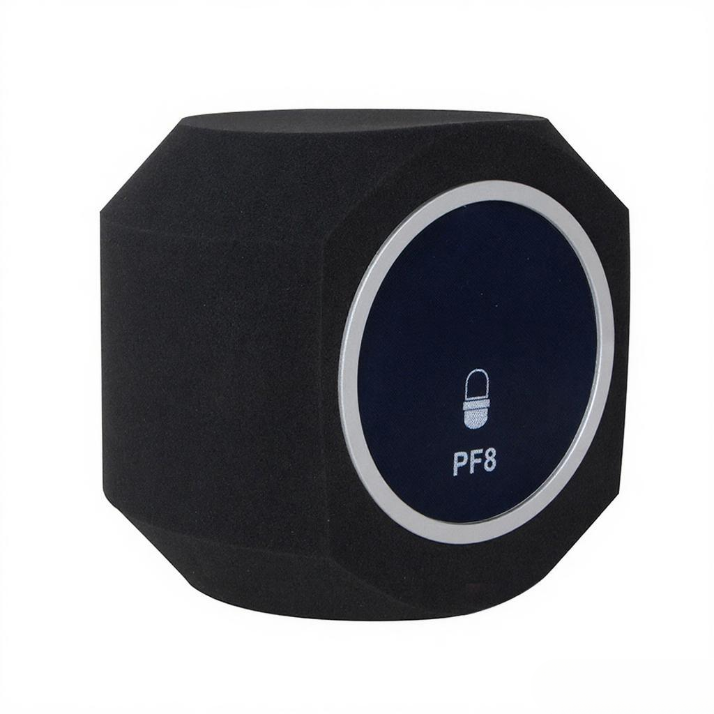 Экран акустический для микрофона PF8 Professional Simple Desktop Recording Wind Screen, черный, диаметр микрофона 45-60мм, размер 200*200*180мм, вес 150г, упаковка 210*190*80мм, вес упаковки 300г, 1шт