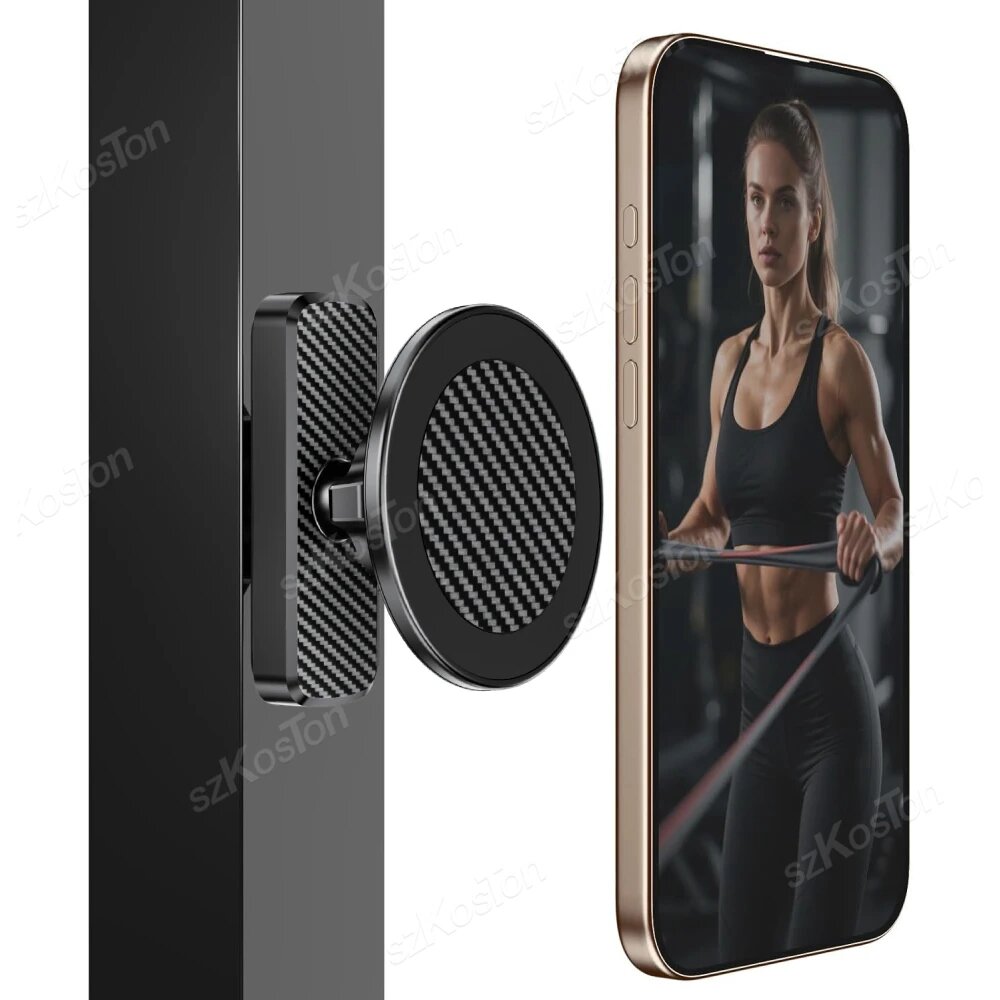 360 ° Регулируемый магнитный держатель для телефона для тренировок в тренажерном зале, подставка для телефона с записью, аксессуары для тележки для гольфа для iPhone серии 17-12