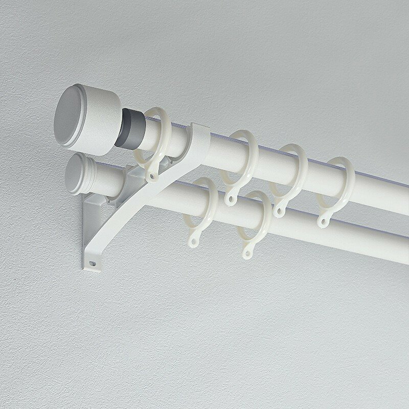 Утолщенный алюминиевый сплав, бесшумная электролитическая штанга для римских штор, боковое крепление, одинарная направляющая, скользящая направляющая, оптовая прямая направляющая Keqiao