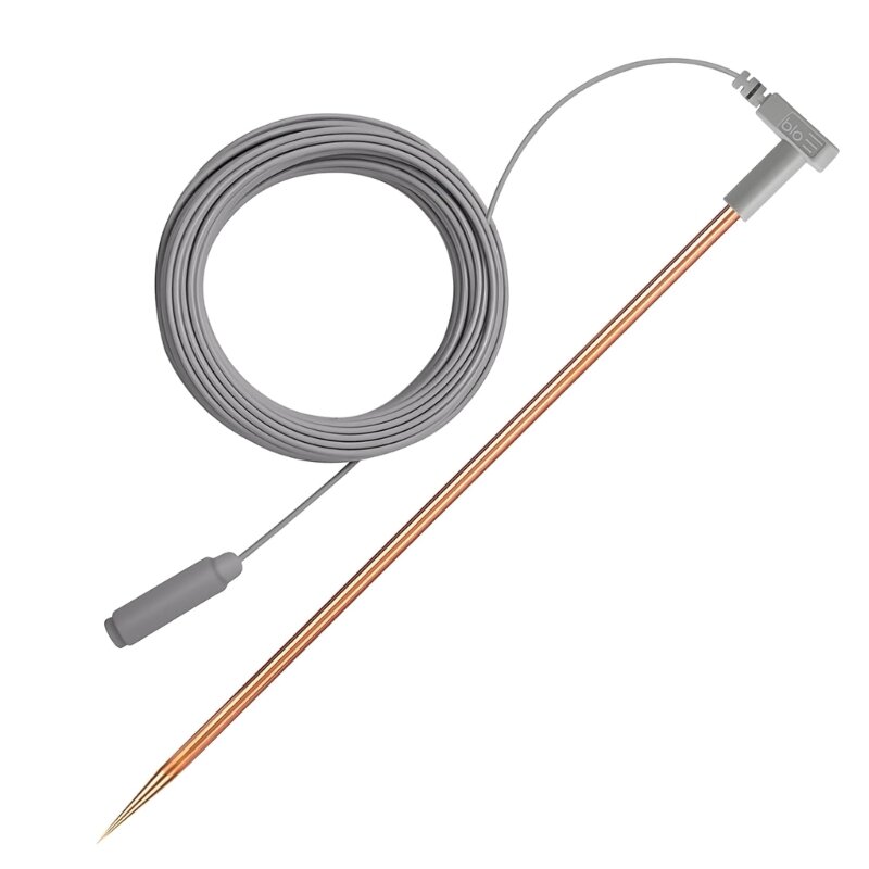 Усовершенствованный Прочный Латунный Заземляющий стержень с 40-футовым Плетеным кабелем Для глубокого проникновения в почву и использования в кемпингах на открытом воздухе