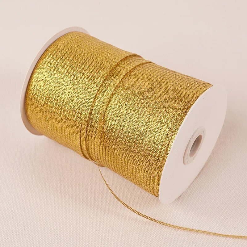 МерiLover золотая/серебристая блестящая лента 3 мм 10 м golden