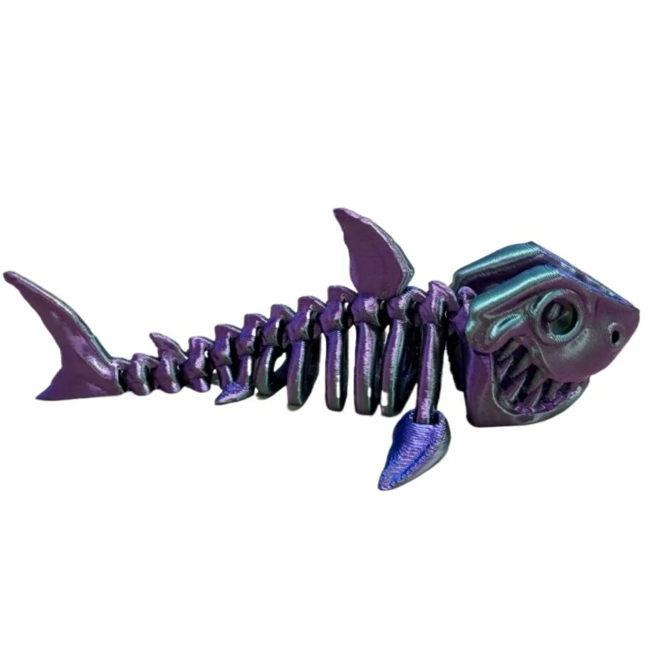 Модель акулы с 3D принтом, подвижное украшение для рабочего стола, бесплатная качающаяся детская креативная новинка, подарок на день рождения