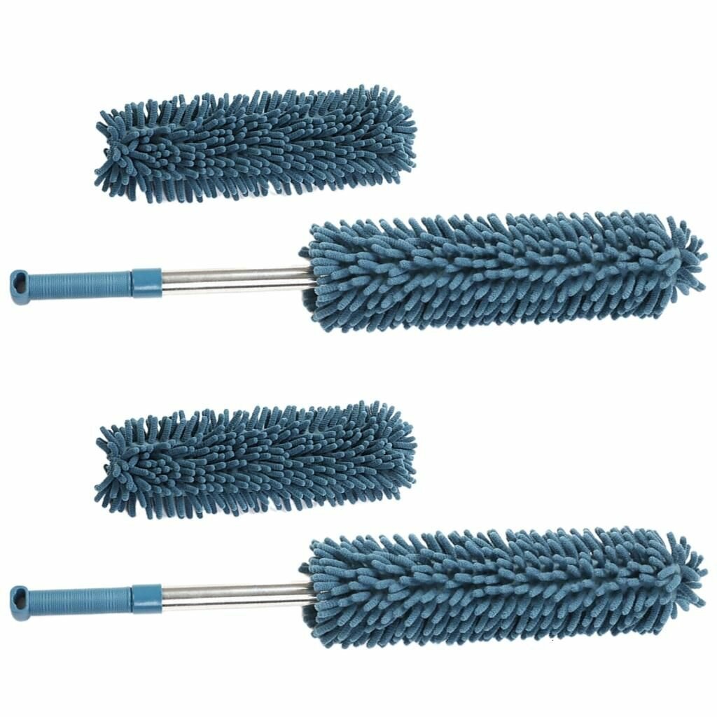Многофункциональная телескопическая очистка Dusters с мягкой кистью микрофибрь для дома и офиса, Синий цвет1 - Телескопическая модель plu
