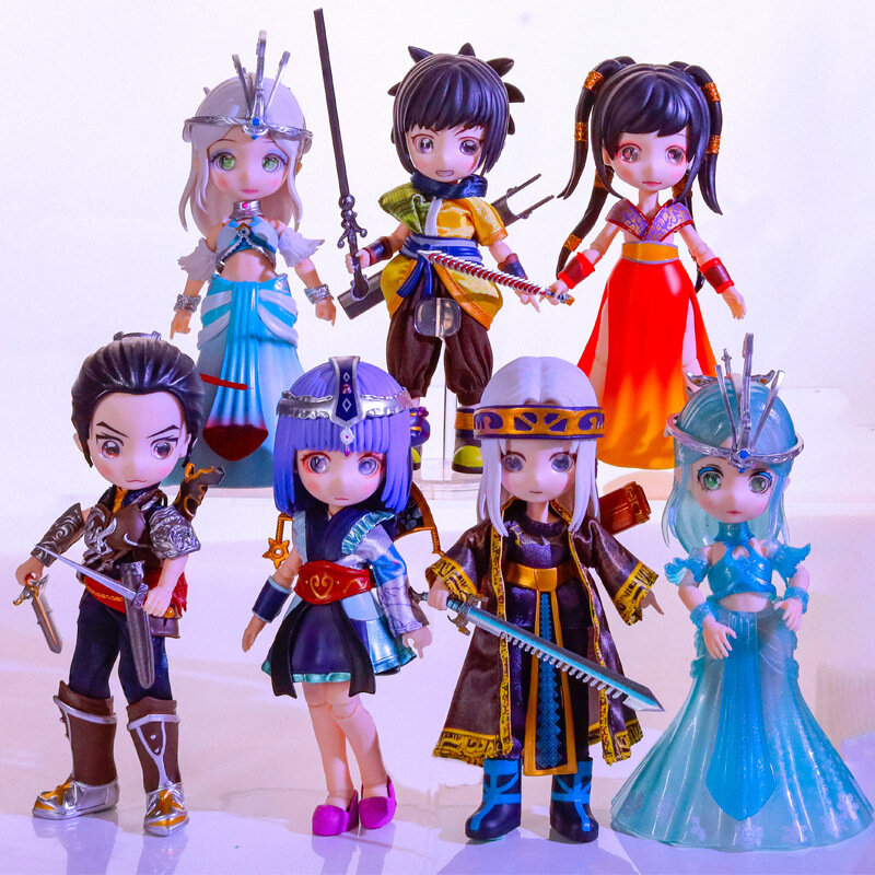 Слепая коробка с фигуркой из династии Цин, супер подвижная, персонажи ста школ, Гай Ни Вэй, Чжуан Тянь Мин, Шао Ю, Шао Симин, модная игрушка