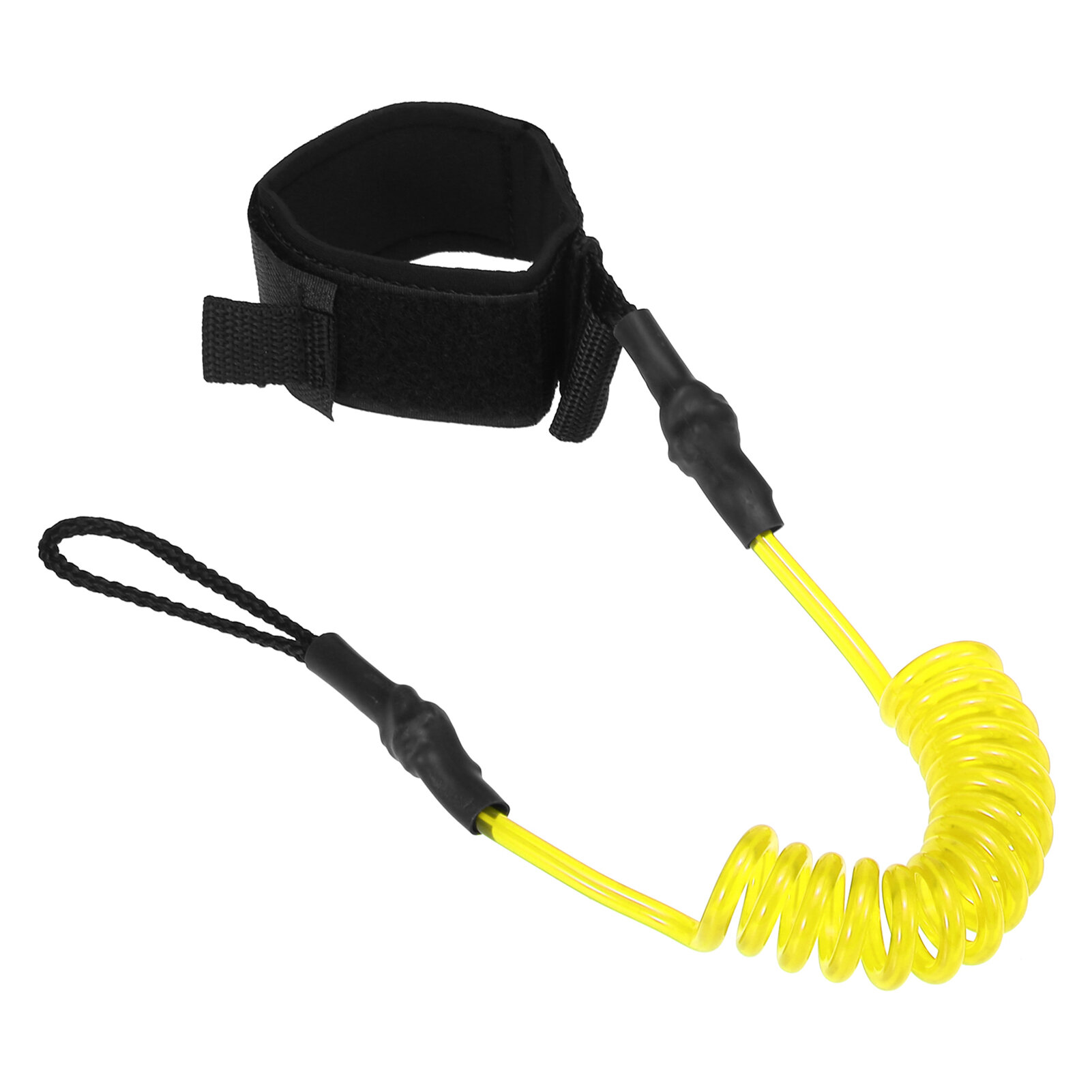 Ankle Leash для серфинга, эластичный спiralный, Stand UP Paddle Board, Surfboard, 4 Feet, 1.2M, черный, розовый, красный, зеленый, прозрачно-белый, прозрачно-синий, желтый, TPU, Нейлон, 50g, 1.8oz, 1 шт.