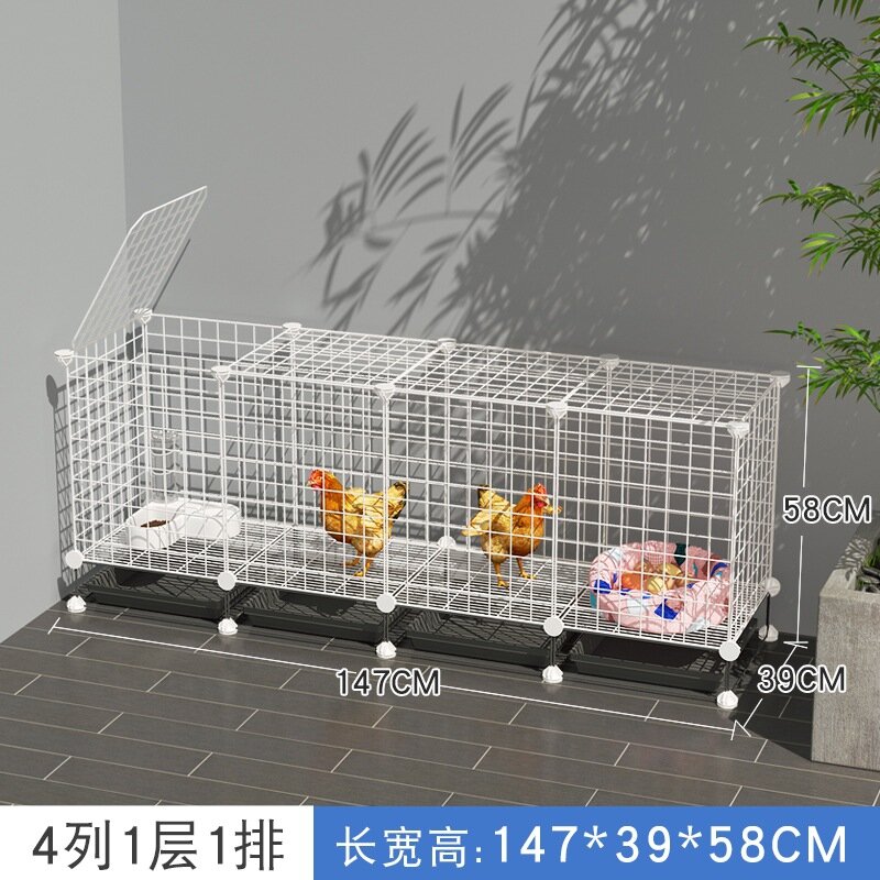 Маленькая клетка для кур и уток для домашнего использования, маленький домашний курятник, курятник с сеткой, собранная клетка для кур на балконе, большого размера
