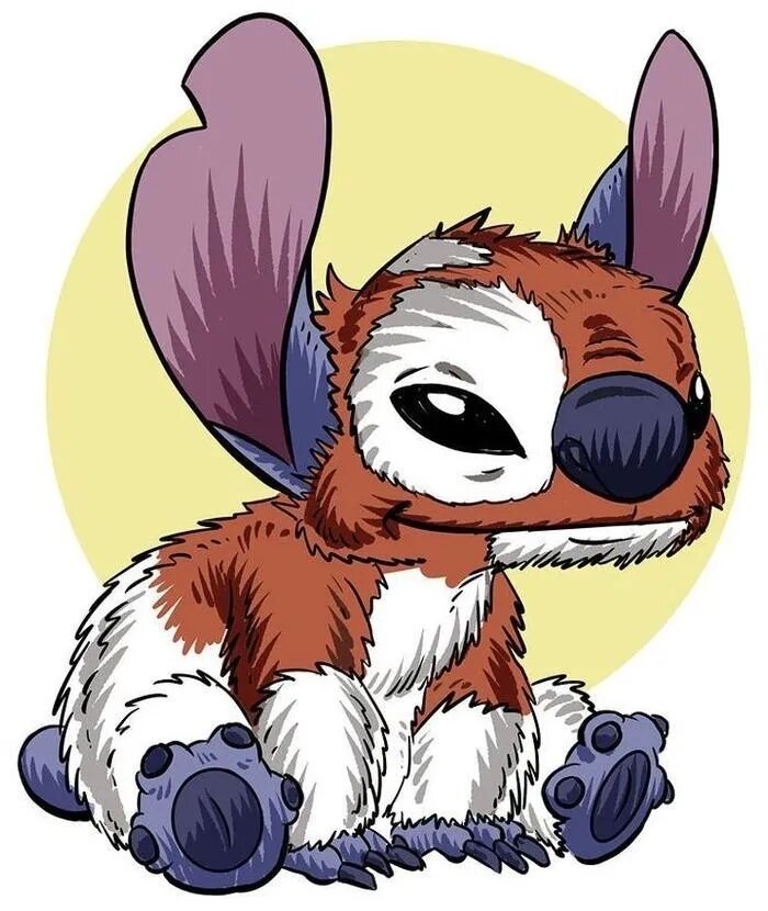 Алмазная Мозаика "Мультфильм -Лило И Стич" 40х50 См Алмазная Вышивка / Картина Стразами Подарков / Украшения