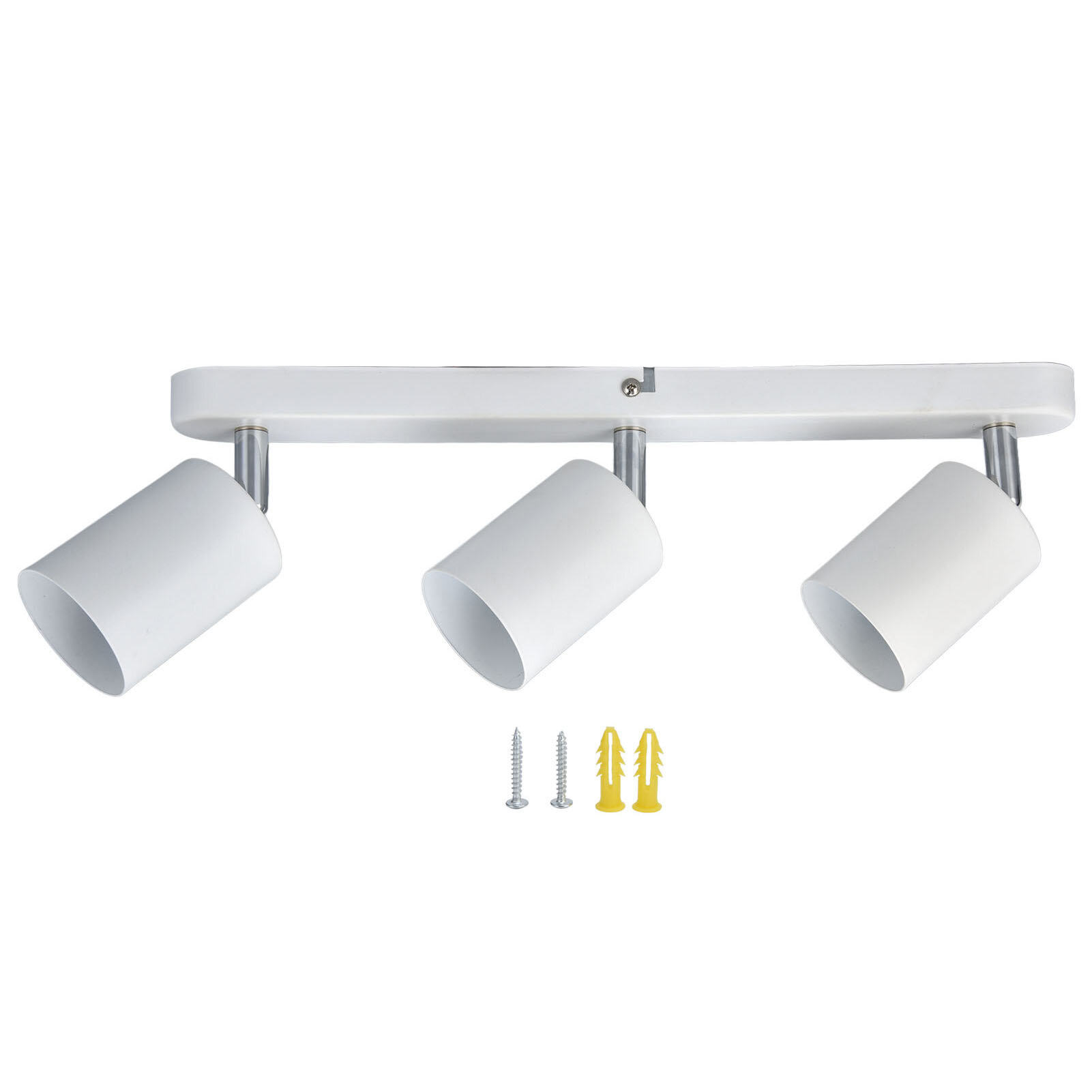 GU10 Патрон лампы с 3 головками. Основание потолочного светильника. Поворотный на 330 ° Держатель светильника для спальни и кухни. 85‑265 В. Белый.