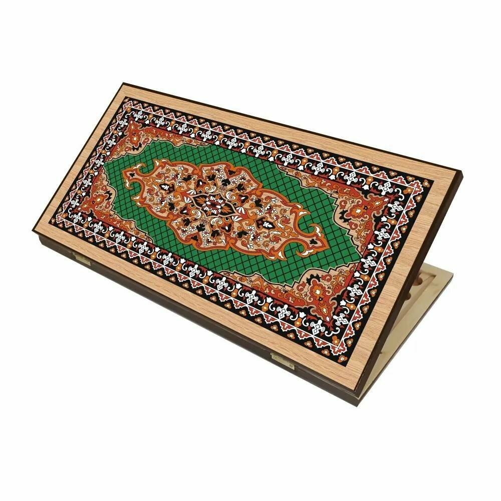 Нарды + Шашки Сирия Зеленые средние (Россия, дерево, 50 см), Partida 62374 Partida