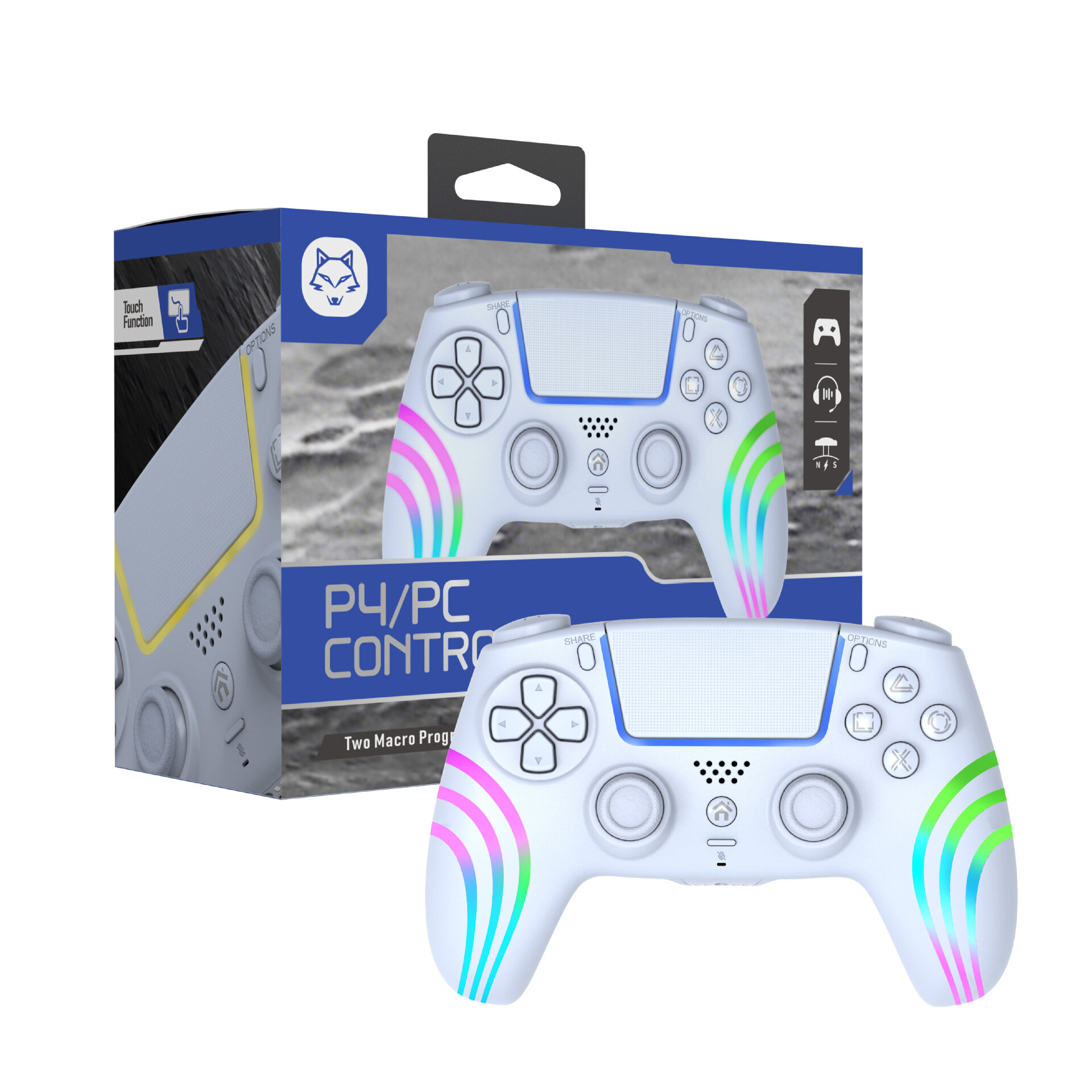 Беспроводной геймпад PS4 Bluetooth, подходит для хоста PS4, поддерживает соматосенсорный геймпад вибрации