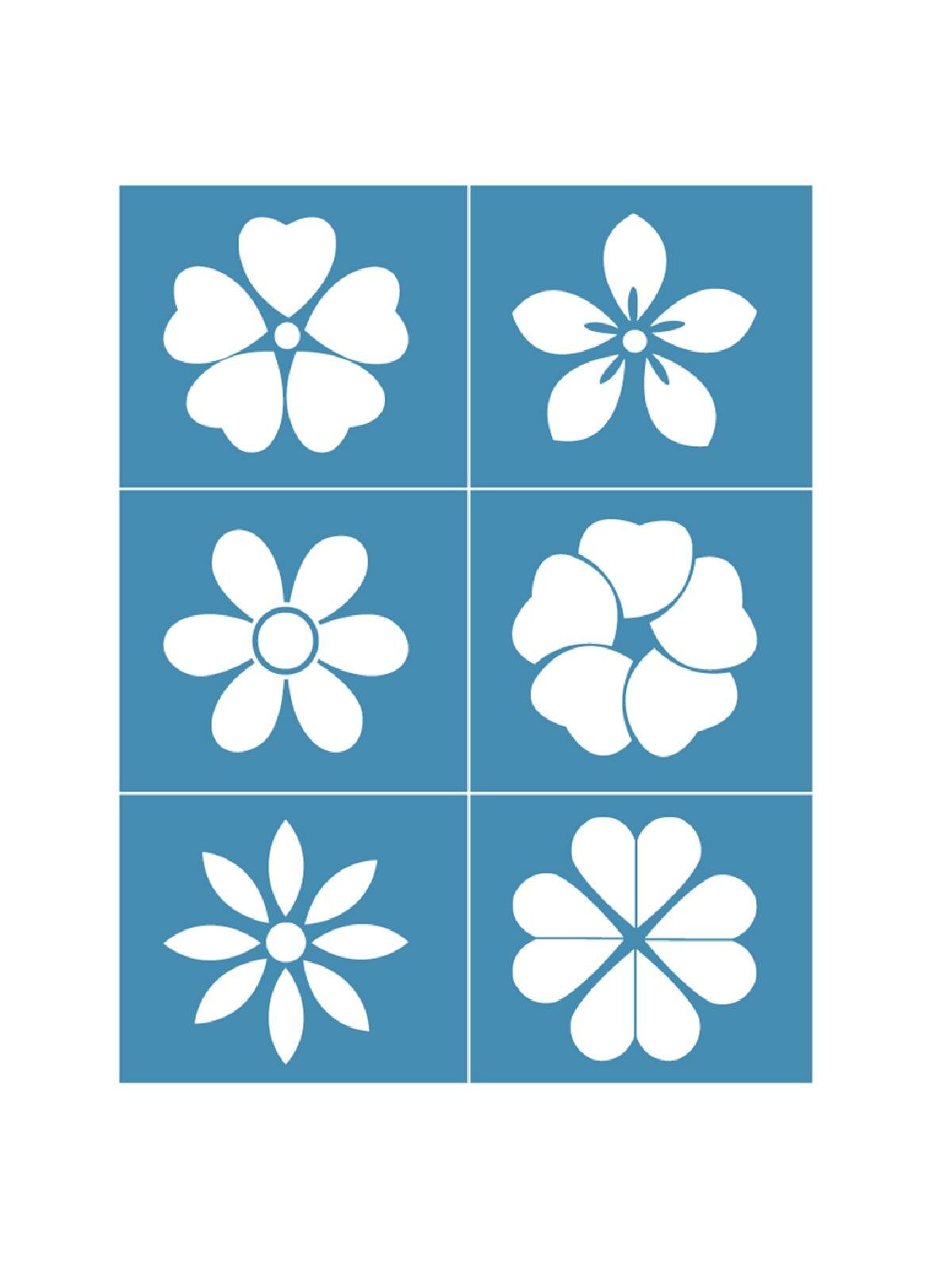 Цветы Самоклеящийся Трафарет Для Шелкотрафаретной Печати Сетчатые Передачи для DIY Футболки Подушки Текстильной Живописи Украшения