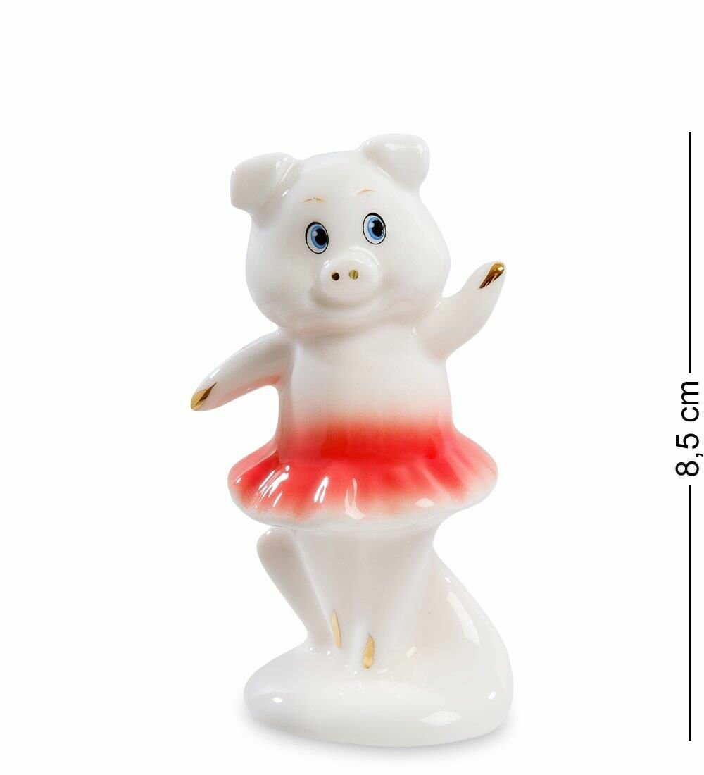 Фигурка Свинья Балерина A2114003 разностор, Фарфор