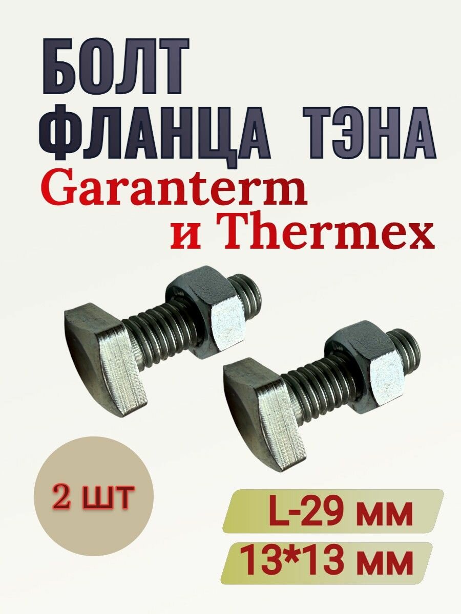 Болт фланца тэна L-29 мм (2 шт) для Garanterm и Thermex