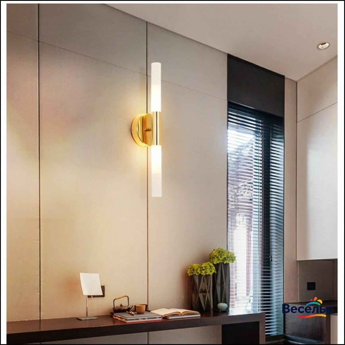 Современный бестселлер для спальни или коридора отеля, настенный светильник с креативным дизайном устанавливается перед зеркалом