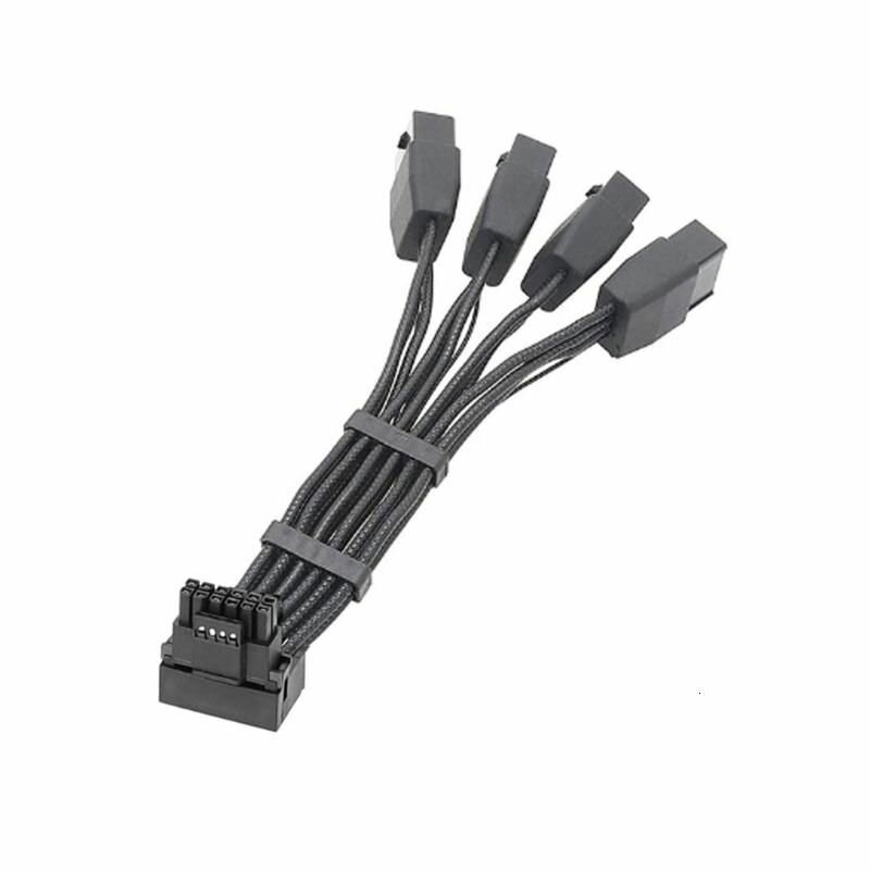 12VHPWR на 4x8pin адаптер с 90-градусным разъемом, C - 4x8pin